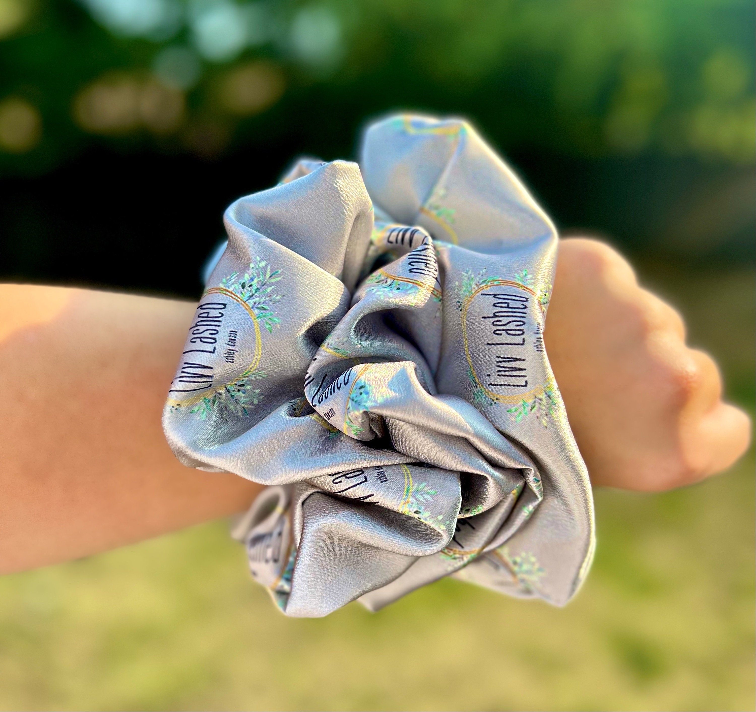 FULL COLOR - Custom Logo Scrunchie - Etsy