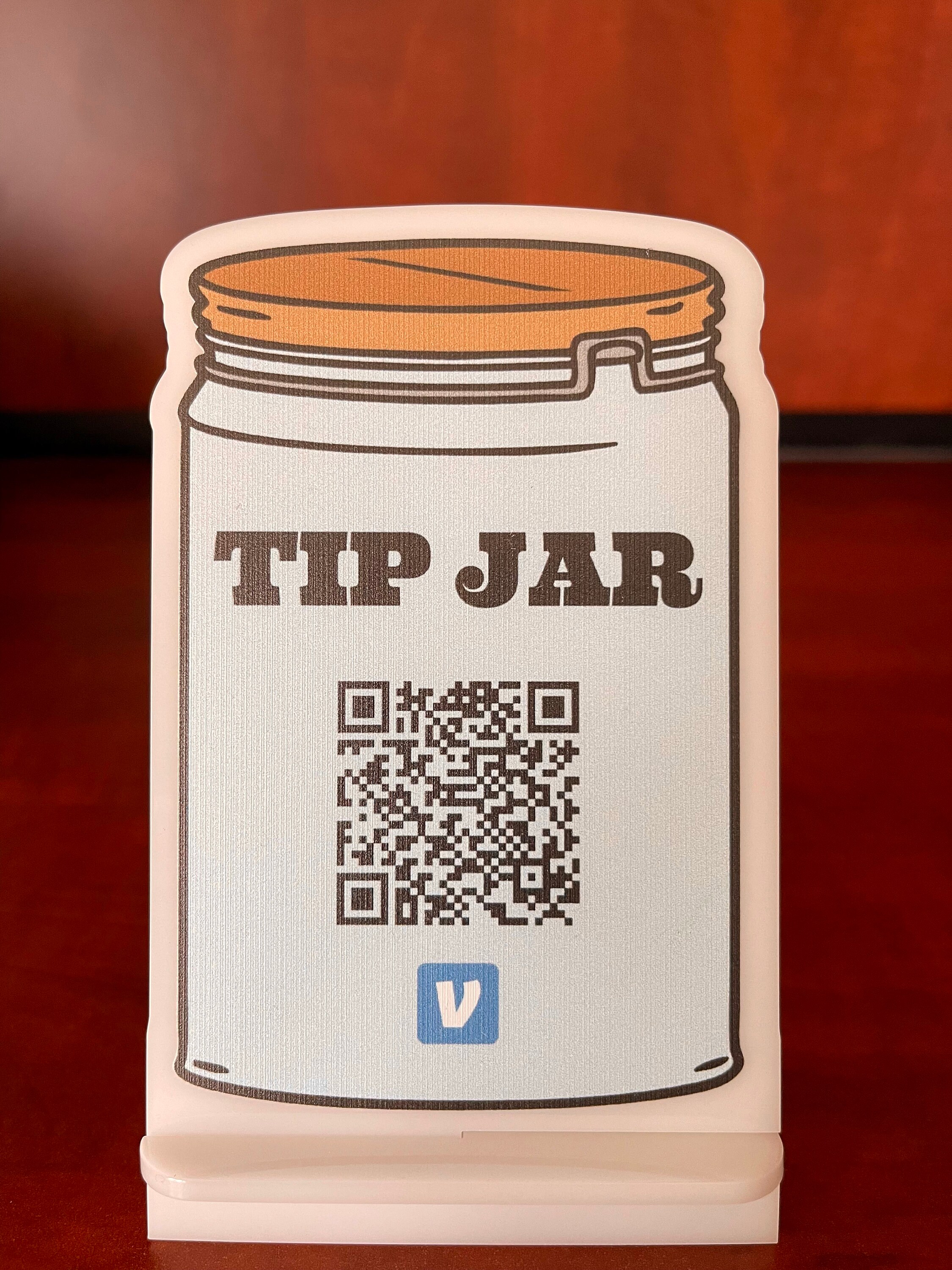 QR Code Tip Jar, Scannable QR Code Sign, Tip Payment Sign, Custom ...