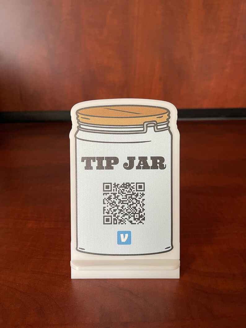 QR Code Tip Jar, Scannable QR Code Sign, Tip Payment Sign, Custom ...