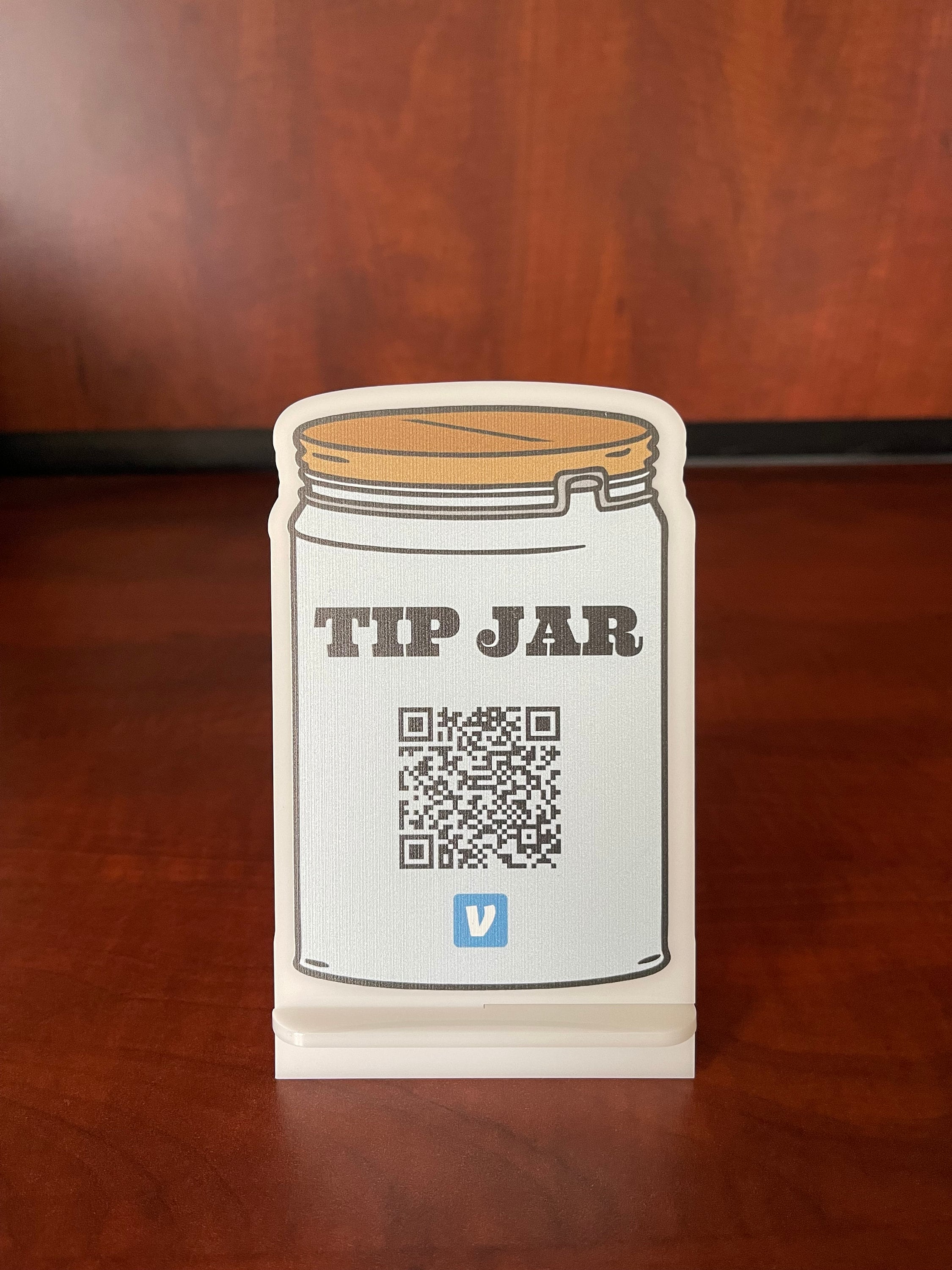Qr Code Tip Jar Scannable Qr Code Sign Tip Payment Sign Custom Acrylic Tip Sign Cash App