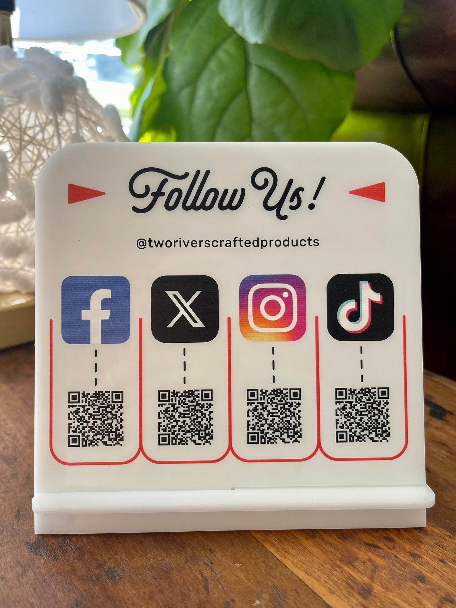 QR Code Social Media Sign, Follow Social Media Us Sign, Instagram ...