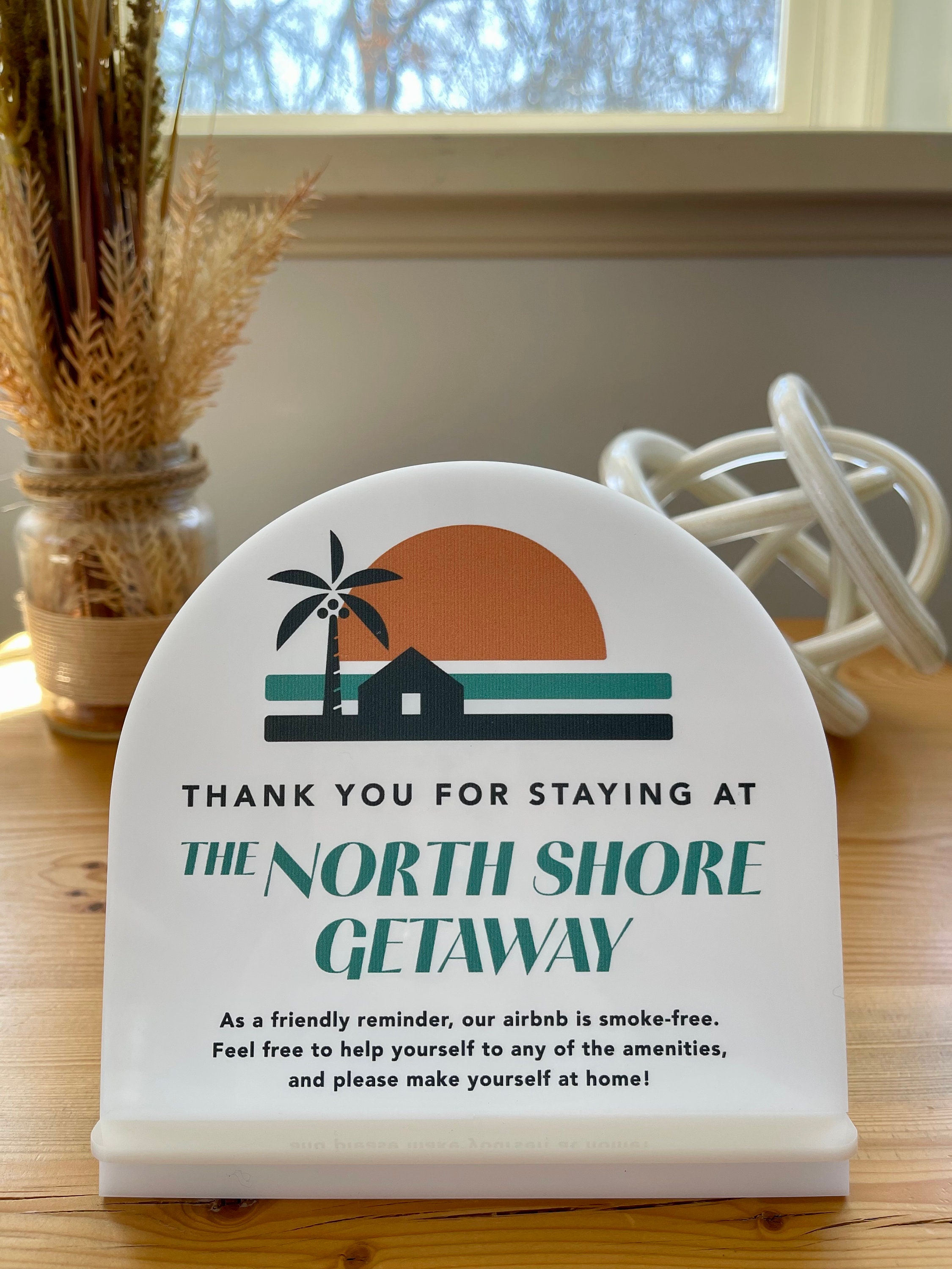 Custom Thank You for Staying Sign, Custom Acrylic Welcome Sign, Short ...