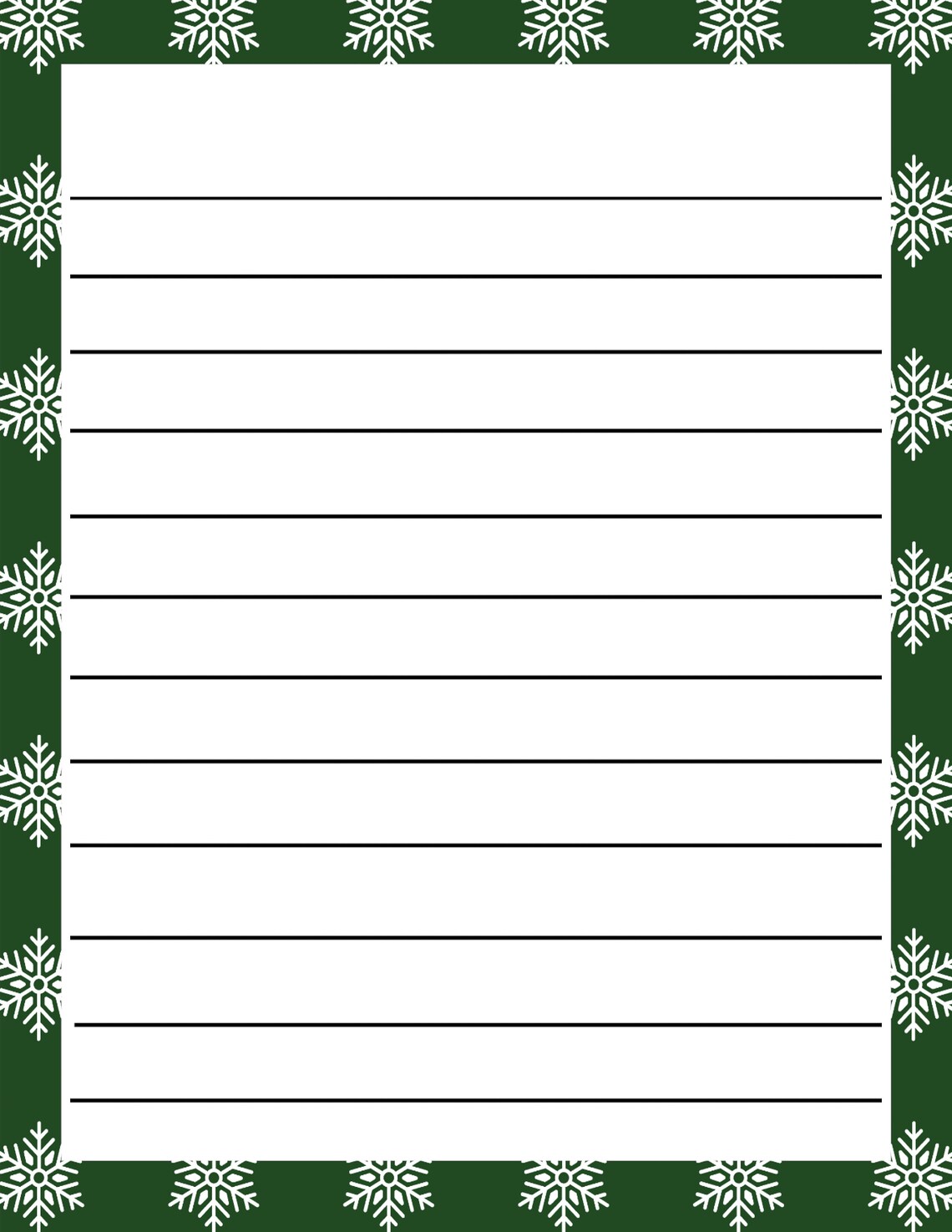Printable Christmas Stationery - Colorful Red and Green Christmas ...