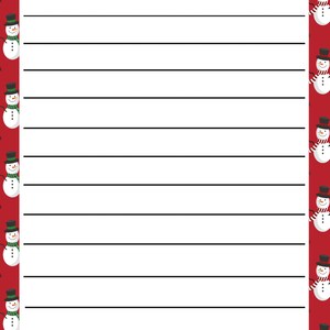 Printable Christmas Stationery - Colorful Red and Green Christmas ...