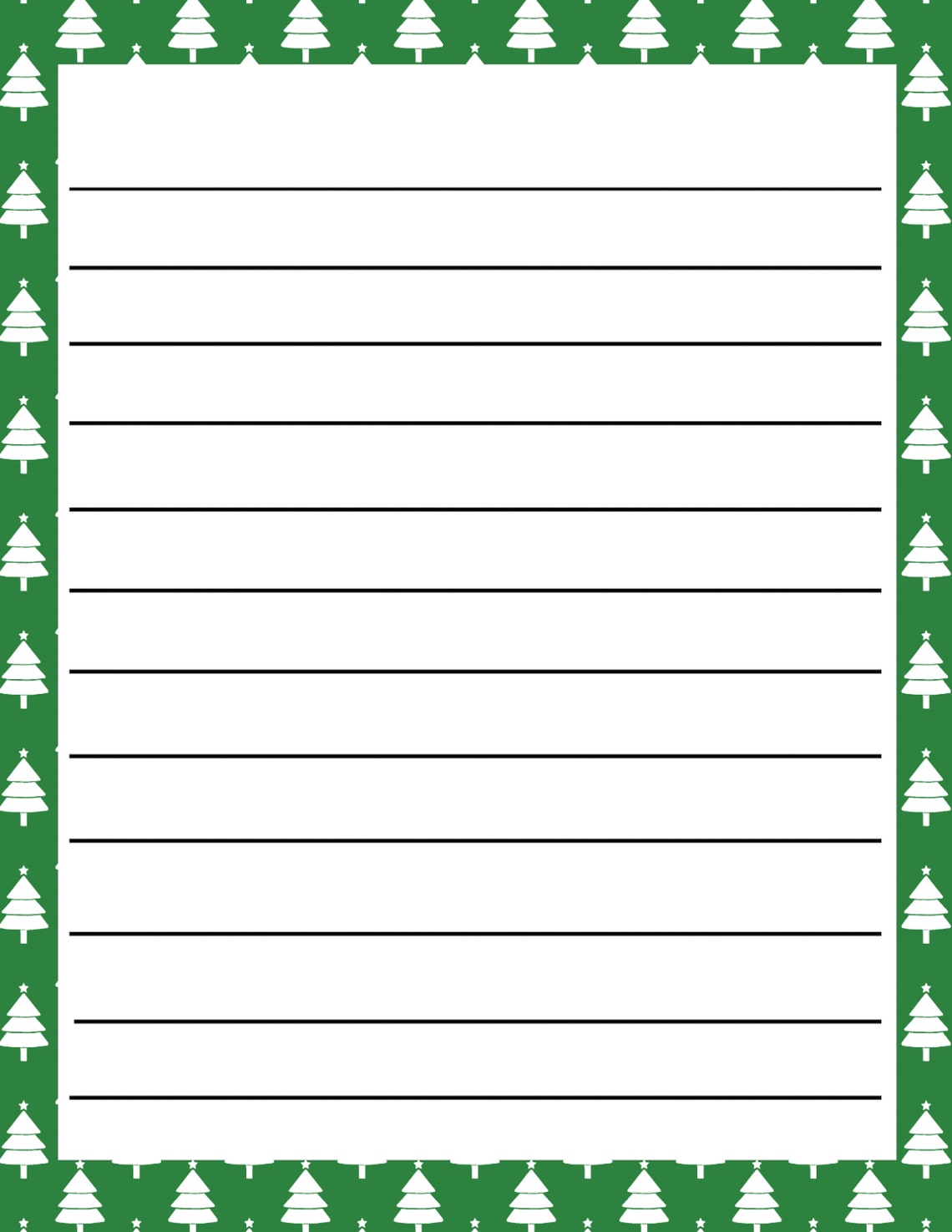 Printable Christmas Stationery - Colorful Red and Green Christmas ...