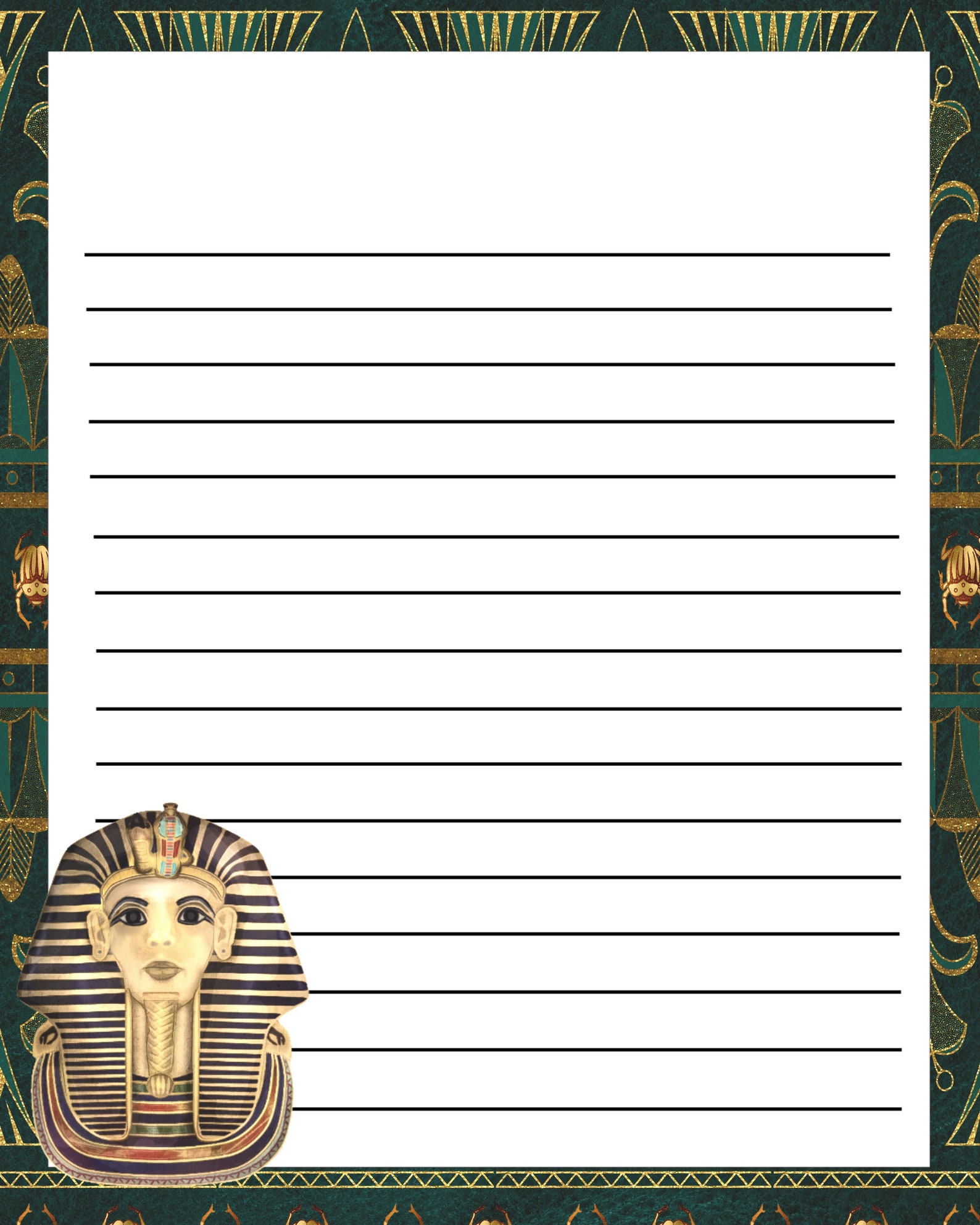 Egyptian Stationery Memo Pad Notepad Writing Paper Instant - Etsy