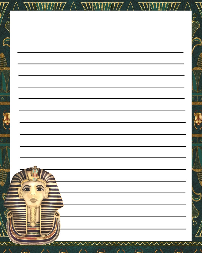 Egyptian Stationery, Memo Pad, Notepad, Writing Paper Instant Download ...