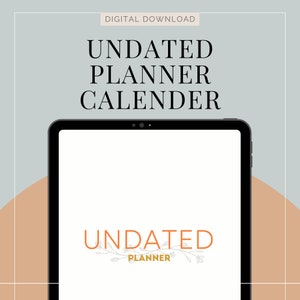 Undated Planner Calendar, Undated Weekly Planner, Undated Diary, Modern ...
