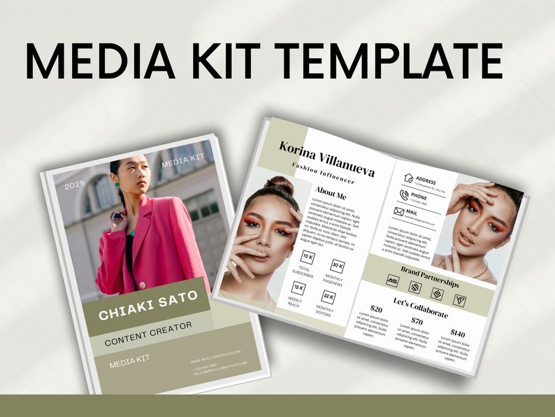 Social Media Kit ,influencer Media Kit Canva Template| Instagram ...