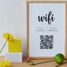 Custom Wifi Sign, Printable Guest Wifi QR Code, Personalized 5x7" PDF ...