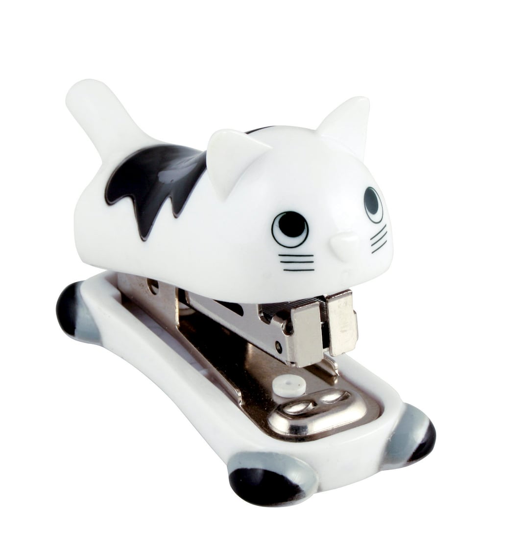 Small Cat Stapler White Detailed - Etsy