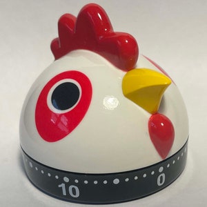 White Chicken Kitchen Timer 2 - Etsy