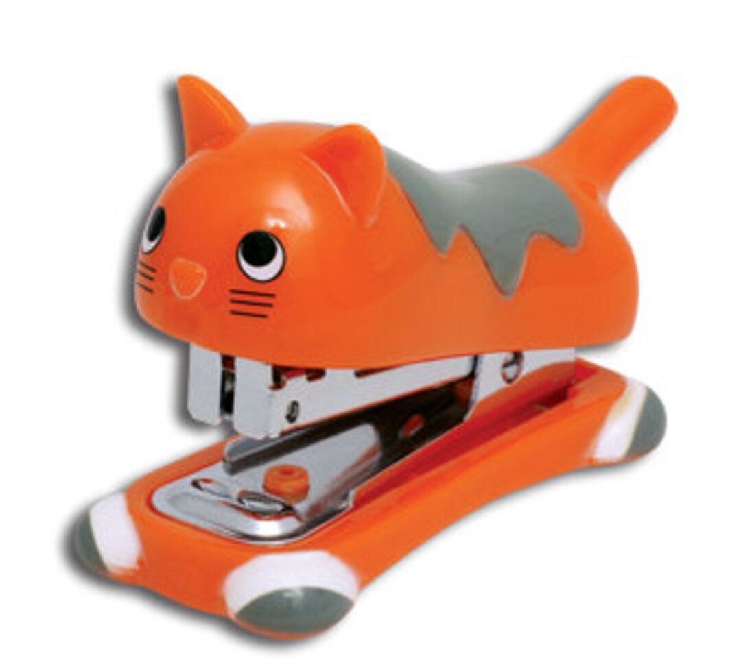 Small Orange Cat Stapler - Etsy