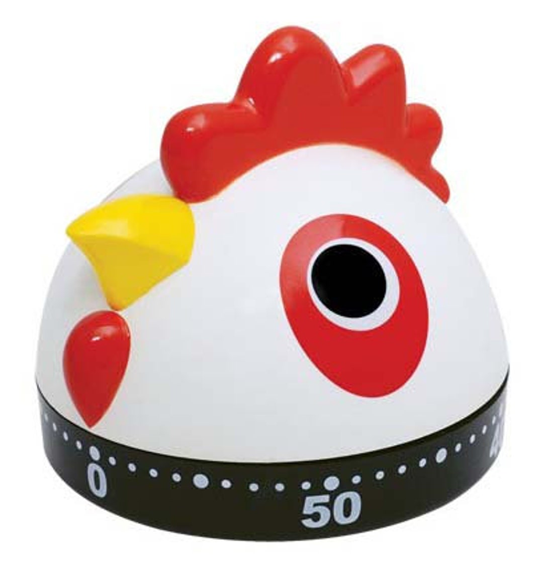 White Chicken Kitchen Timer 2 - Etsy