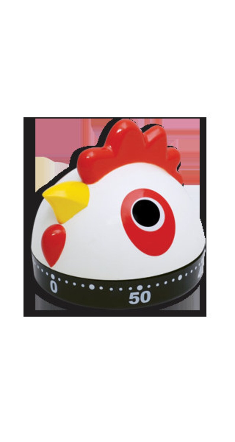 White Chicken Kitchen Timer 2 - Etsy