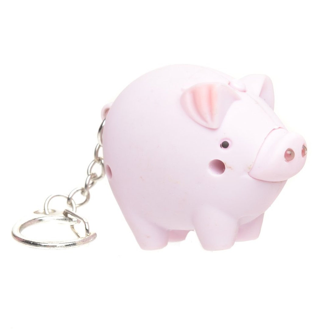 Pig Keychain With LED Light and Oink Sound - Etsy