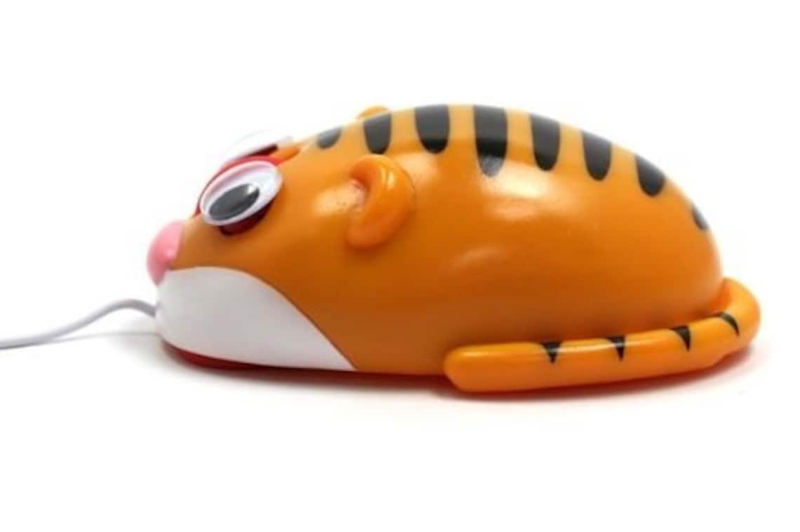 Tiger Computer Mouse With Bobble Eyes and Mood Light - Etsy