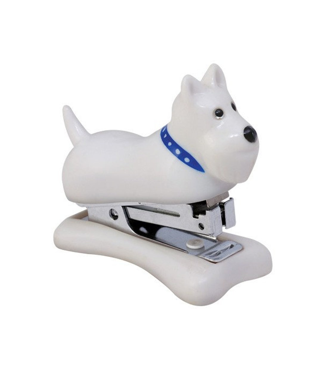 Small White Dog Stapler Glossy Detailed Glossy - Etsy