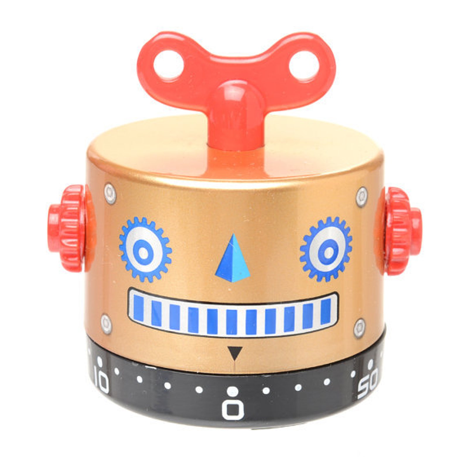 Robot Timer Retro Gold - Etsy