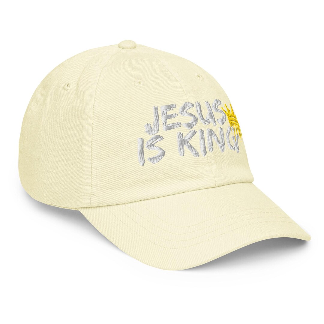 Jesus is King – Soft Pastel Christian Cap, Men’s & Womens Christian Hat ...