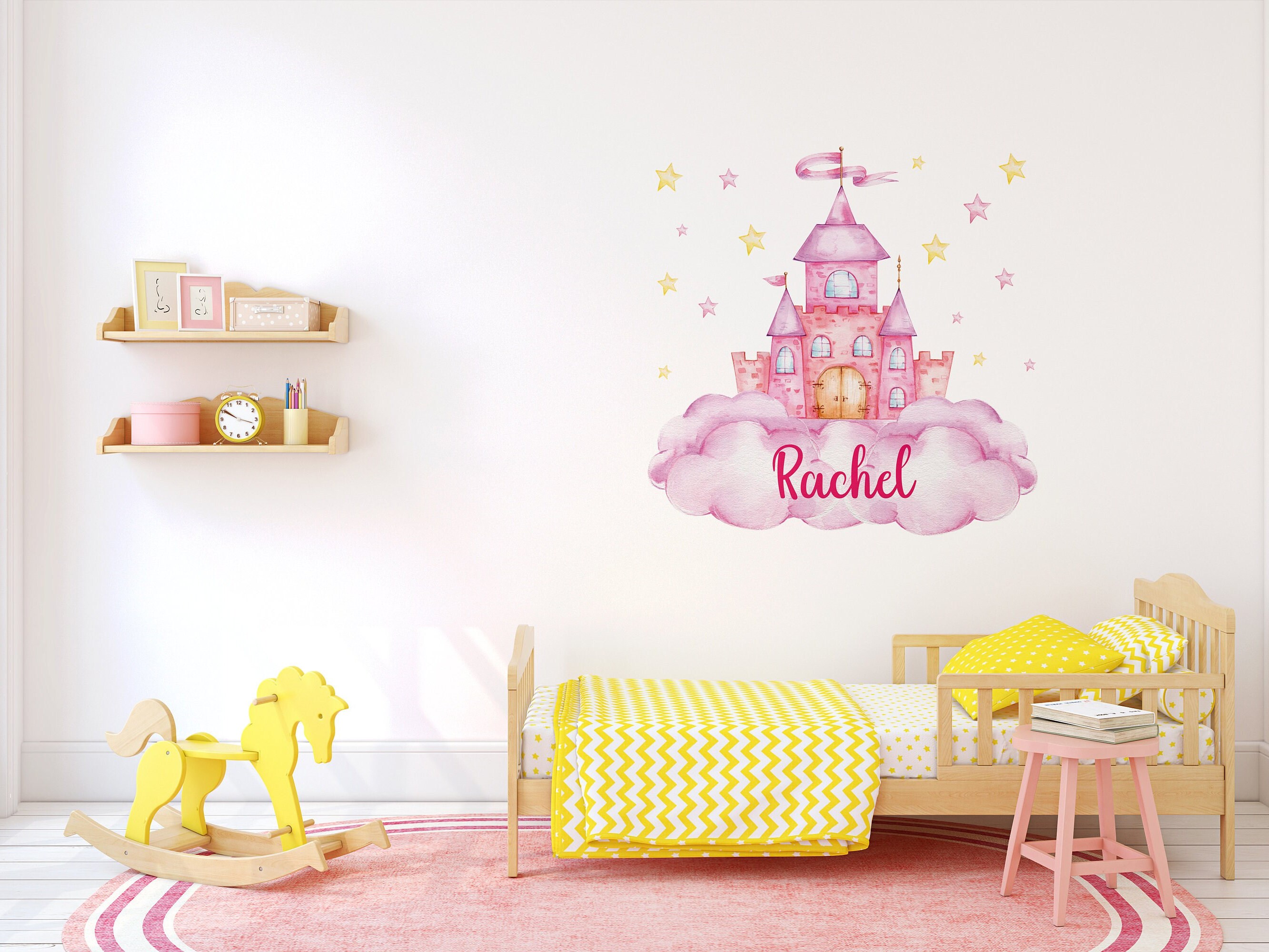 Personalized Name princesses Castle Wall Decal-castle Wall Decal-custom ...