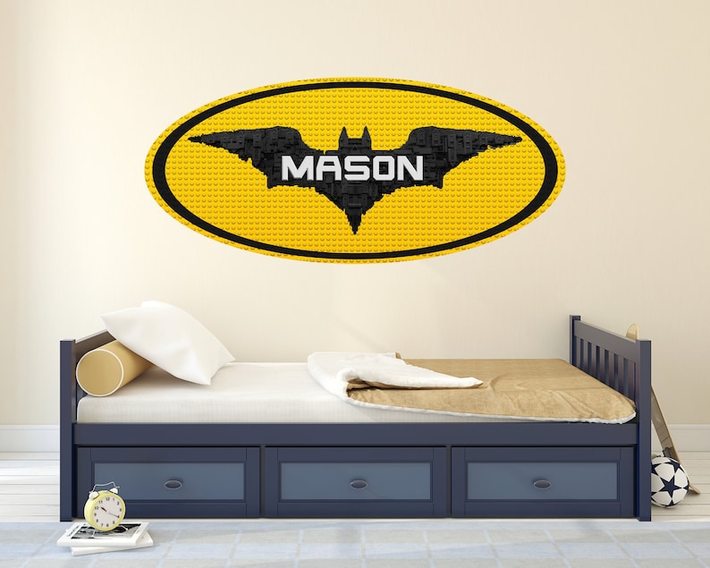 Superhero Customizable Name Bat Logo Custom Name Custom Name Nursery ...