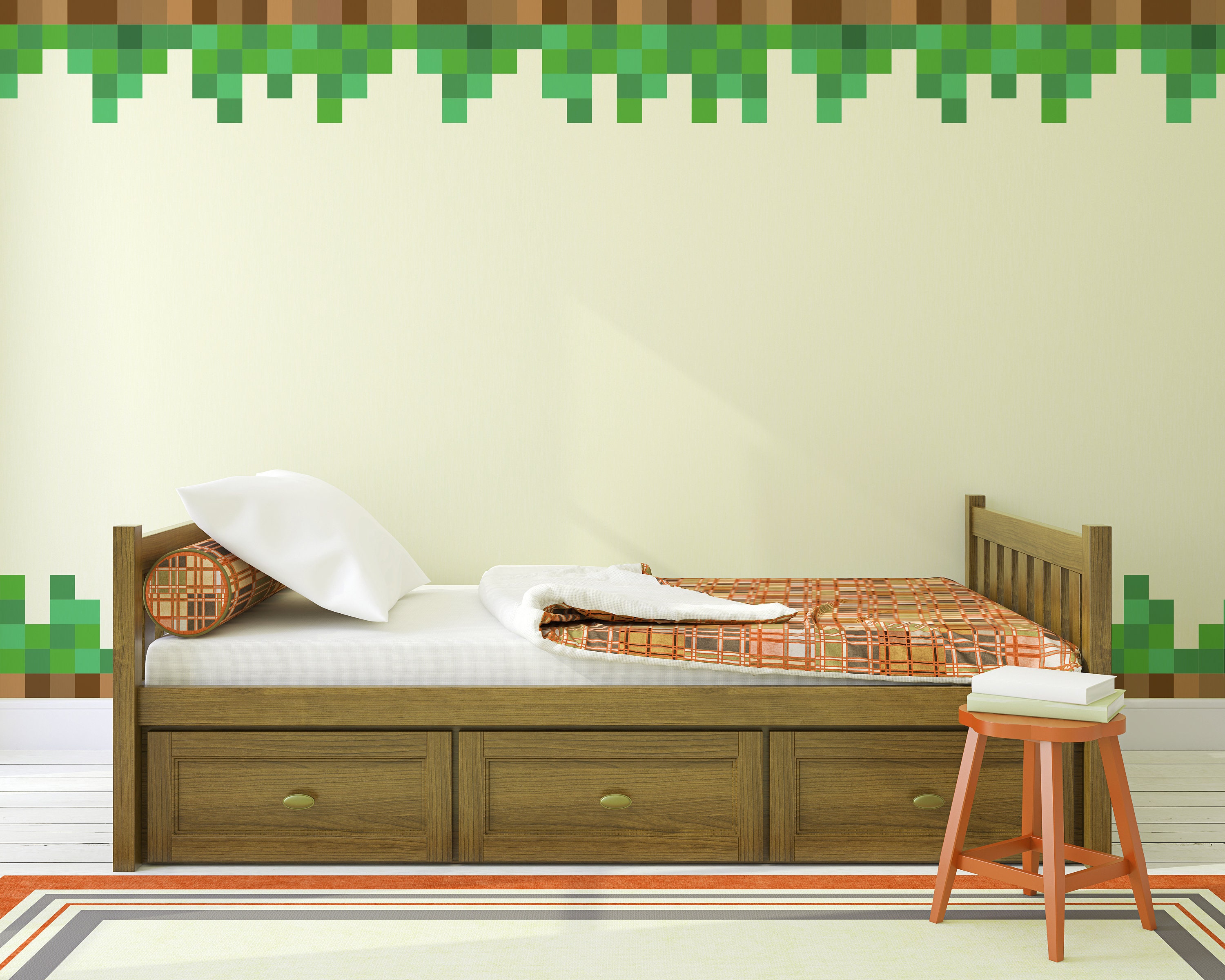 Large Gaming Wall Decal for Kids Bedroom Video Game Mine Wall Decal ...