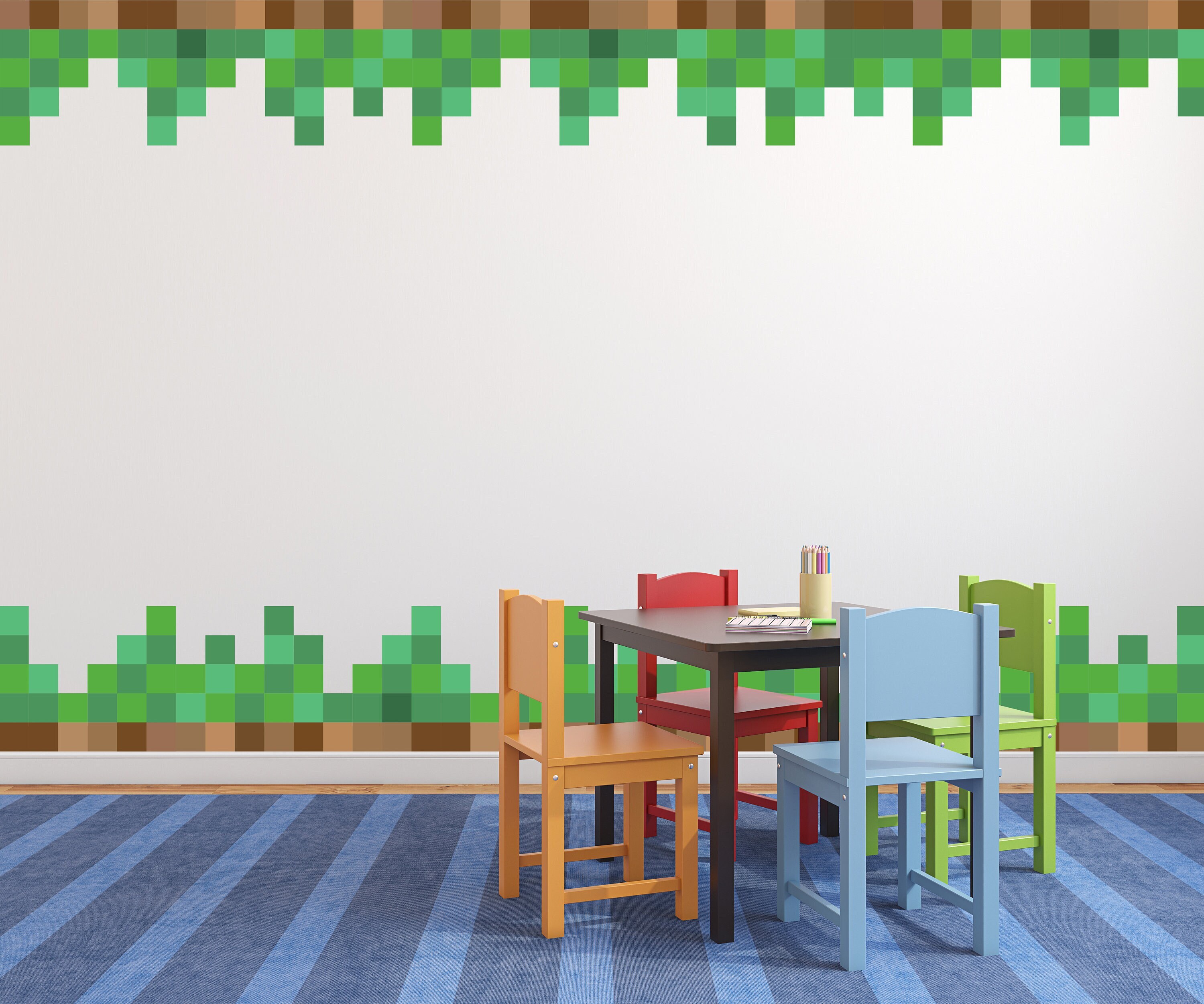 Large Gaming Wall Decal for Kids Bedroom Video Game Mine Wall Decal ...