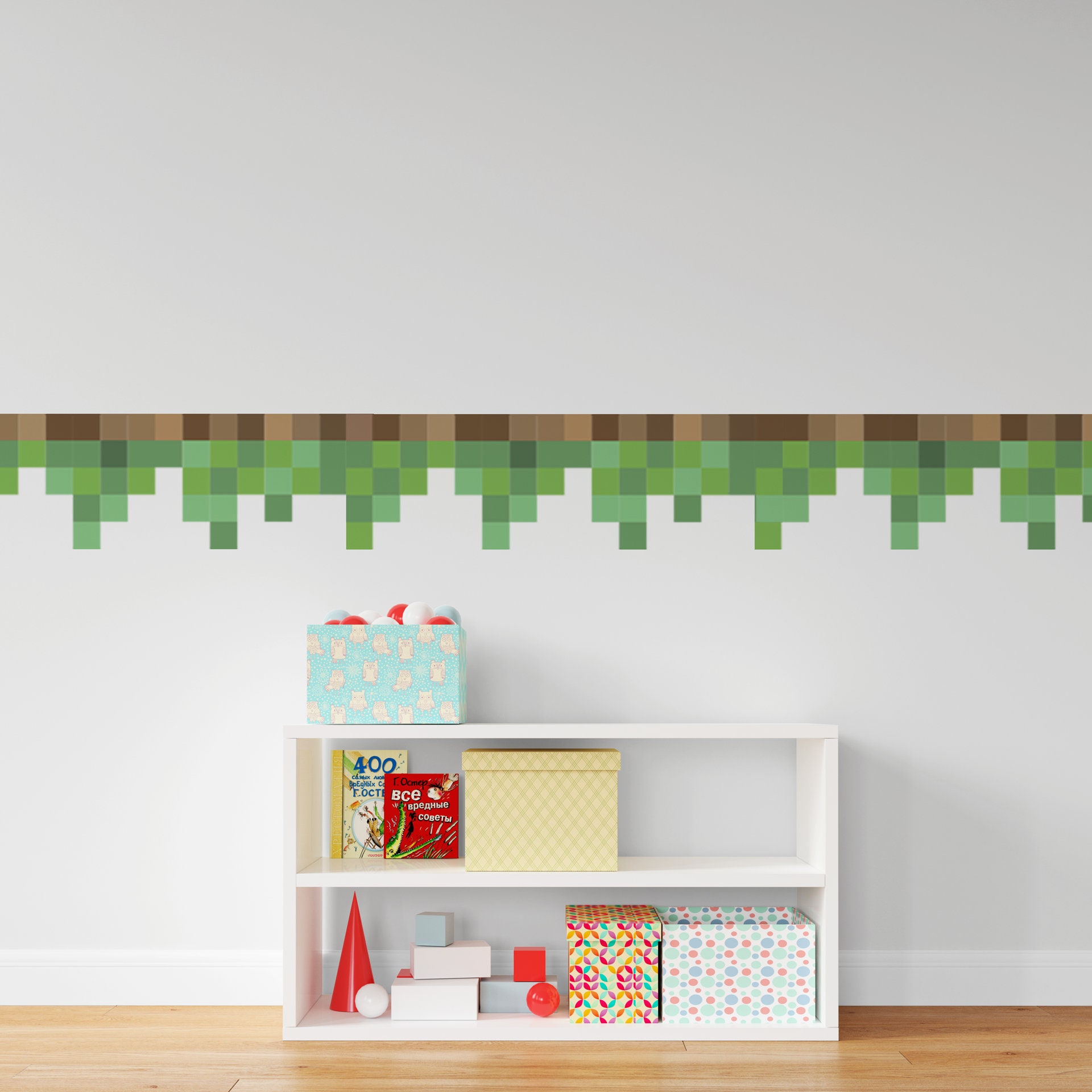 Large Gaming Wall Decal for Kids Bedroom Video Game Mine Wall Decal ...