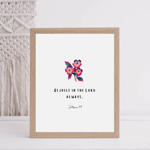 Philippians 4:4; Rejoice in the Lord Always; Bible Verse Printable ...