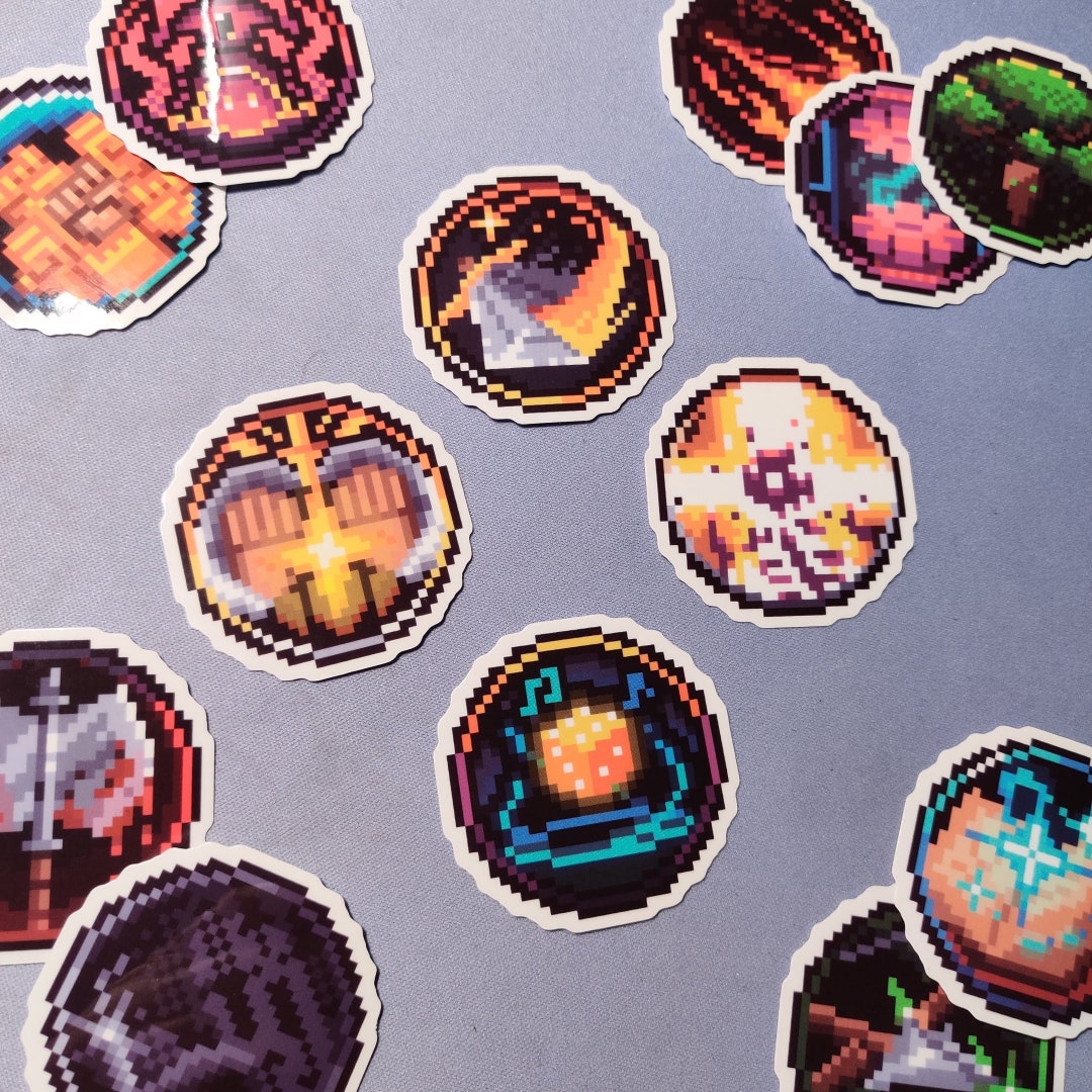 Pixel Art Dnd Class Stickers | 2in Clear Vinyl - Etsy