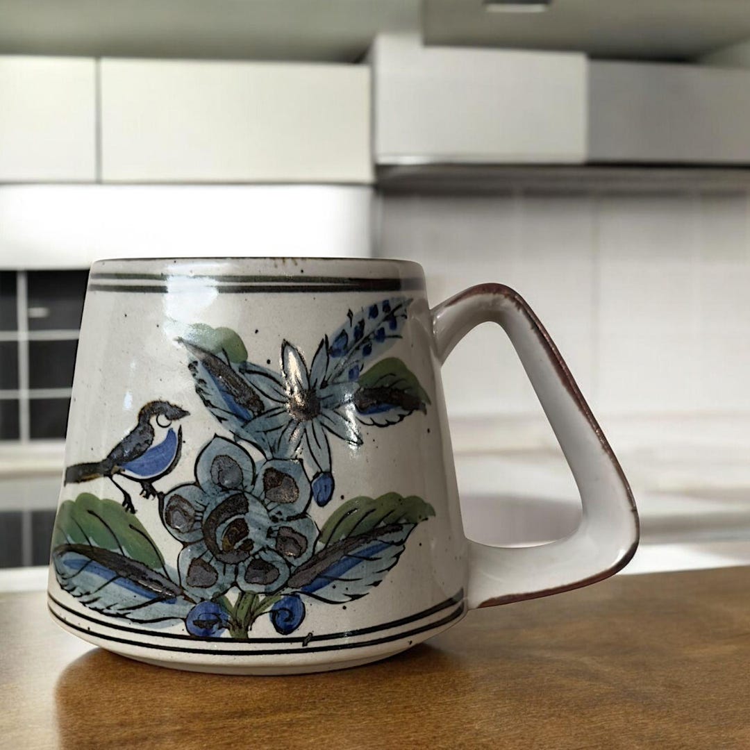 Ken Edwards Art Pottery Coffee Mug Handcrafted Chunky Speckled Ceramic ...