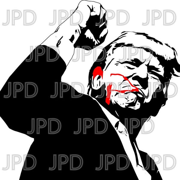 Trump With Fist Png - Etsy