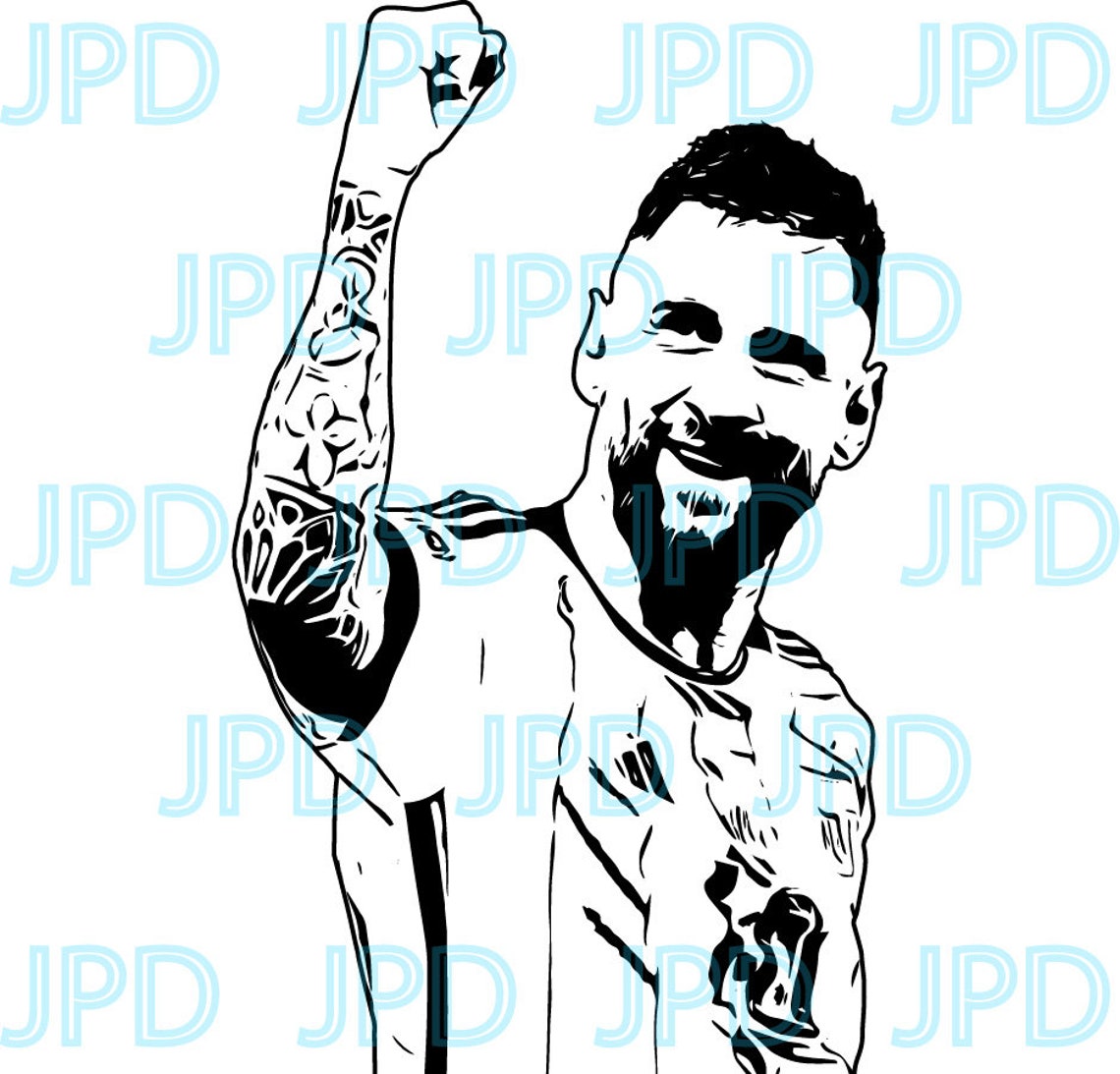 Lionel Messi Vector Image Files (.svg, .pdf, .ai, & .eps Formats) Plus ...