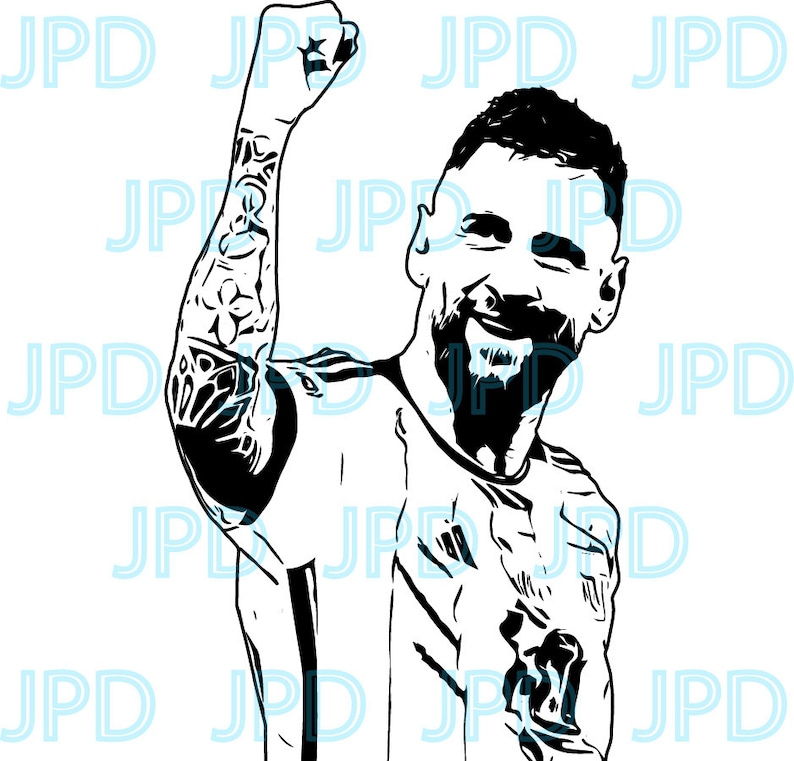 Lionel Messi Vector Image Files (.svg, .pdf, .ai, & .eps Formats) Plus ...