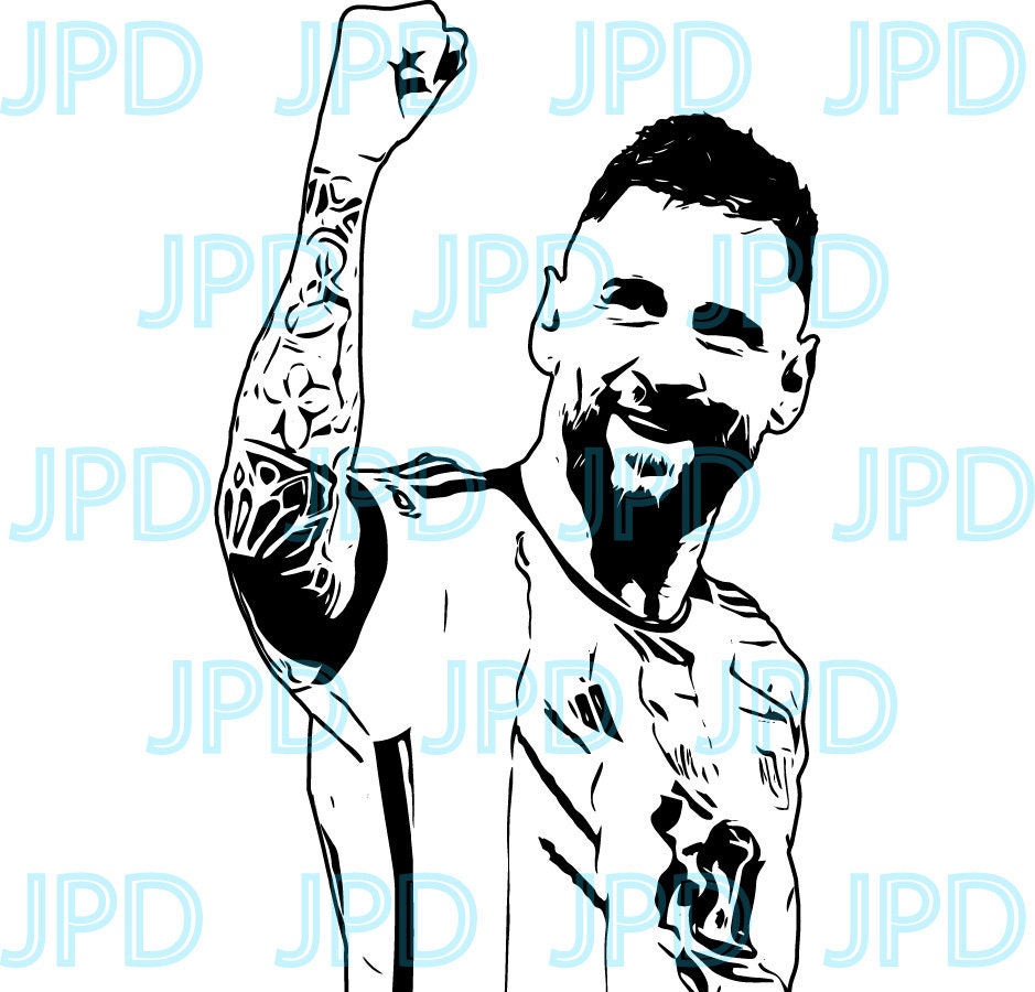Lionel Messi Vector Image Files (.svg, .pdf, .ai, & .eps Formats) Plus ...