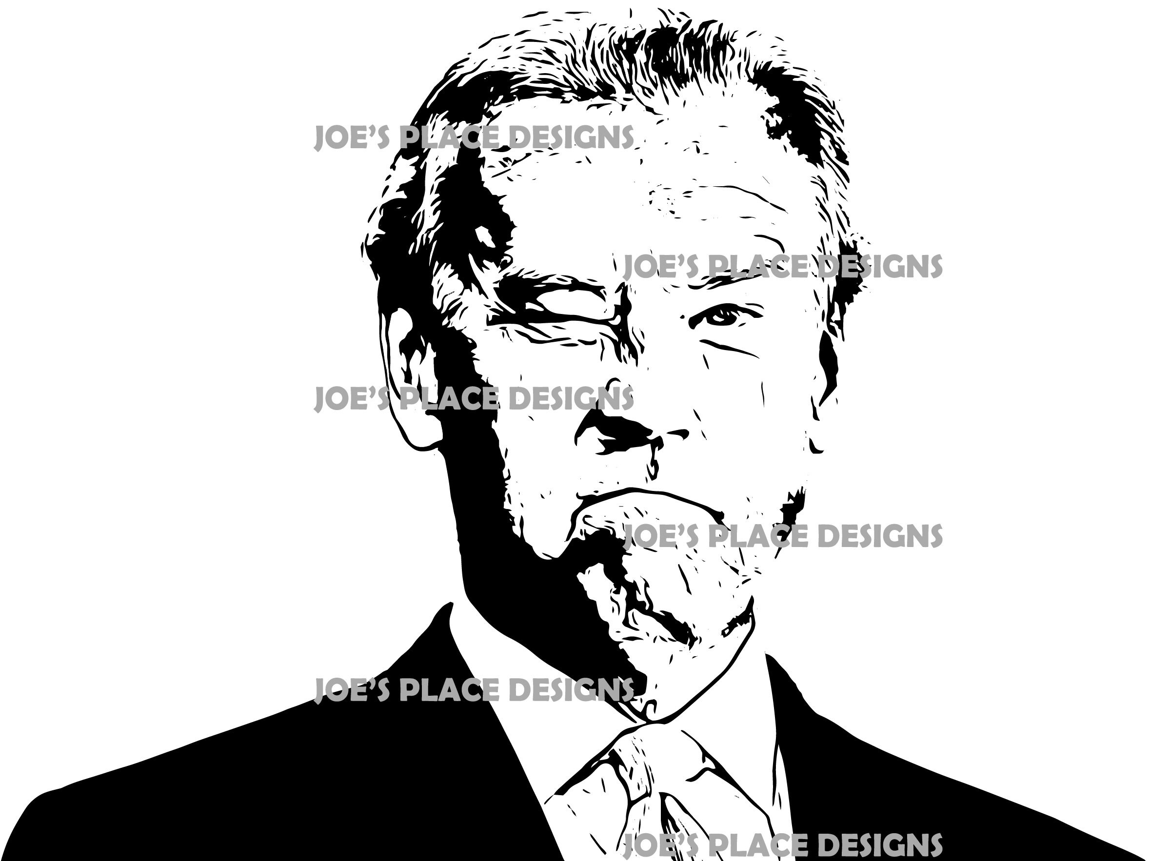 Joe Biden Winking Vector Files B&W EPS and SVG Formats - Etsy