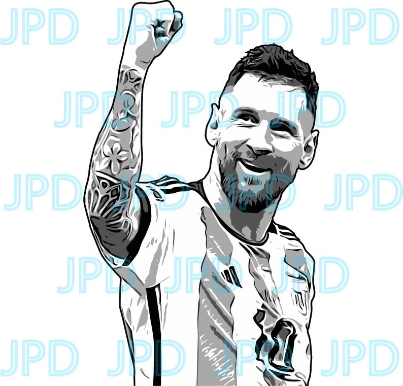 Lionel Messi Vector Image Files (.svg, .pdf, .ai, & .eps Formats) Plus ...