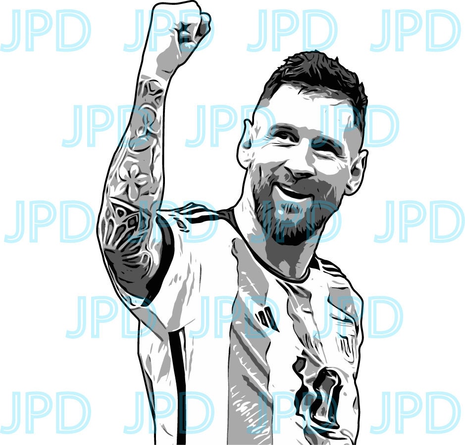 Lionel Messi Vector Image Files (.svg, .pdf, .ai, & .eps Formats) Plus ...
