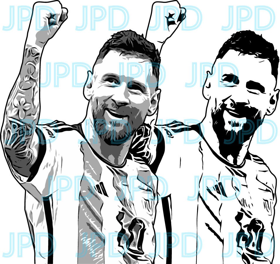 Lionel Messi Vector Image Files (.svg, .pdf, .ai, & .eps Formats) Plus ...