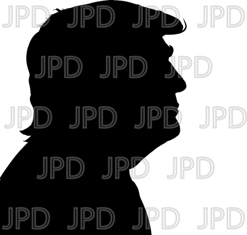 Donald Trump Profile Silhouette Vector Image Files (.svg, .pdf, .ai ...