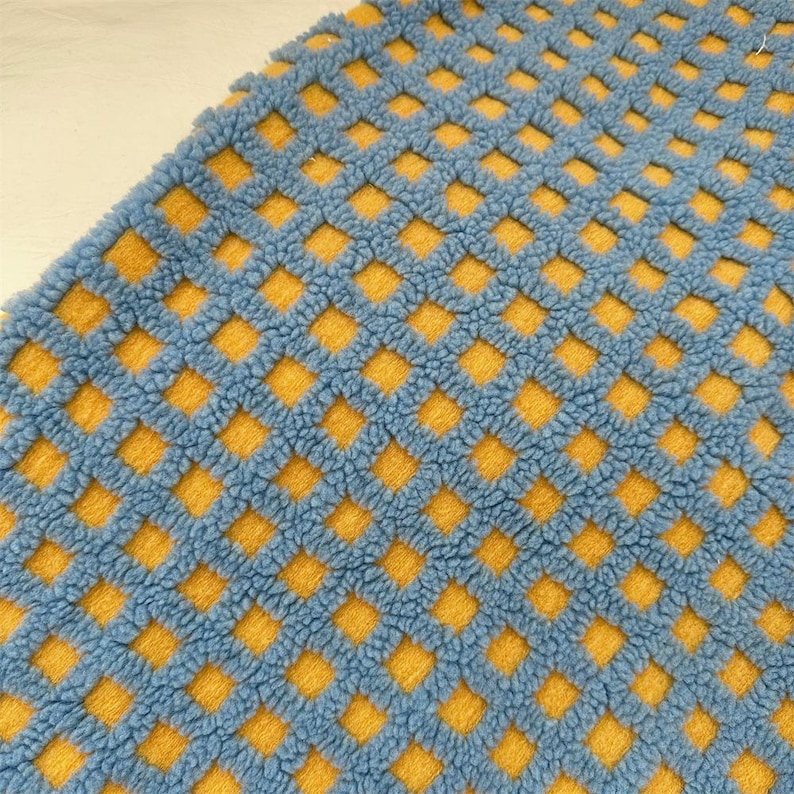 Waffle Plaid Sherpa Fabric,sherpa Fabric,plaid Fabric,jacket Fabric ...