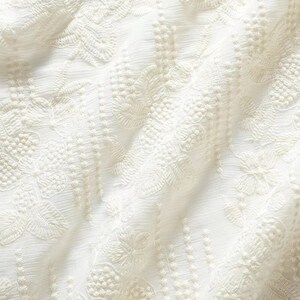 White Floral Fabric,embroidered Fabric,vintage Fabric,bridal Fabric ...