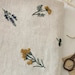 Floral Linen Embroidered Fabric,plant Embroidered Fabric,floral Linen ...