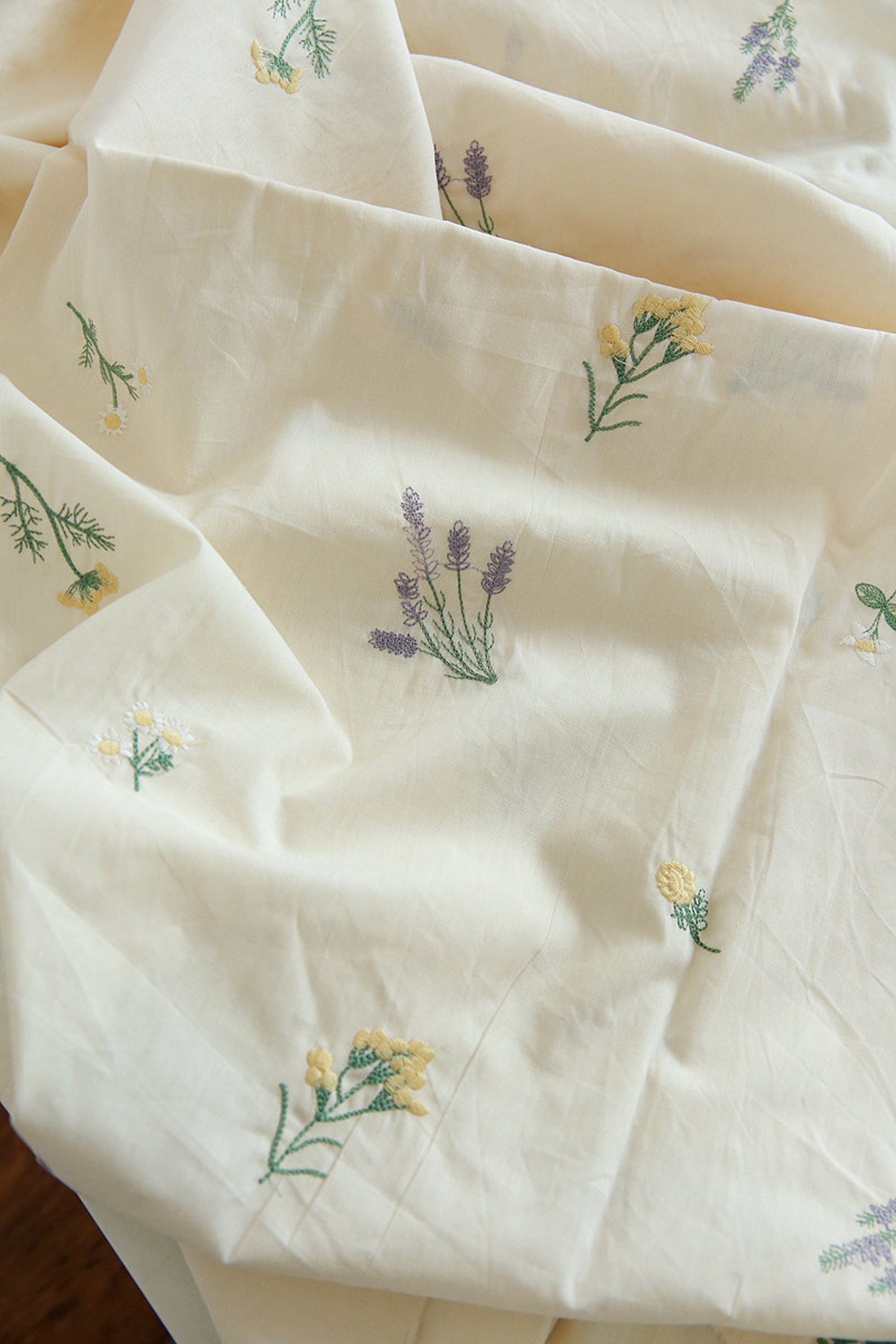 Floral Cotton Fabric,embroidered Fabric,flower Fabric,cotton Fabric ...