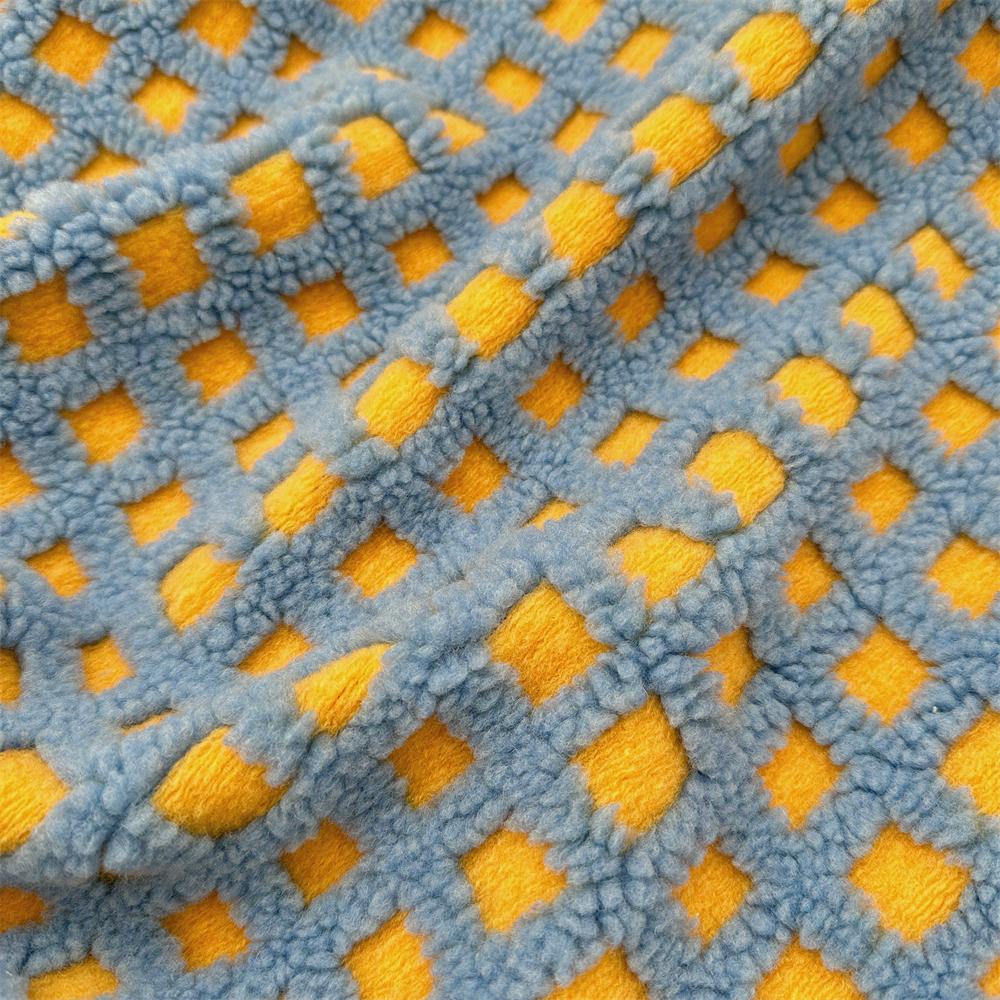 Waffle Plaid Sherpa Fabric,sherpa Fabric,plaid Fabric,jacket Fabric ...