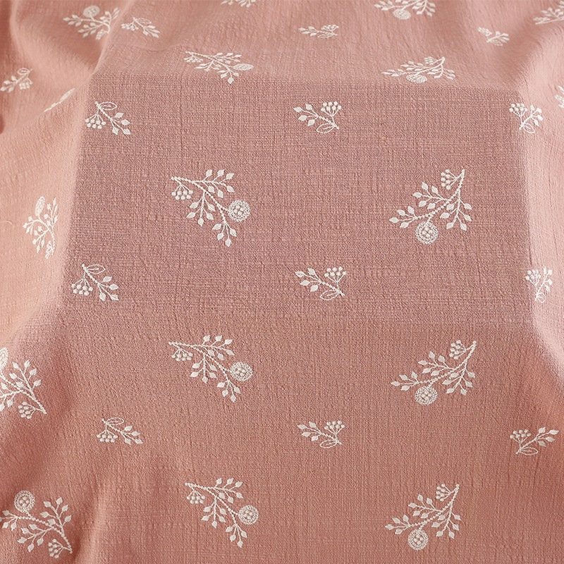 Premium Cotton Linen Embroidered Fabric Floral Fabric - Etsy