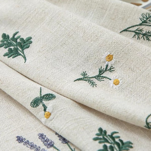 Floral Linen Fabric - Etsy
