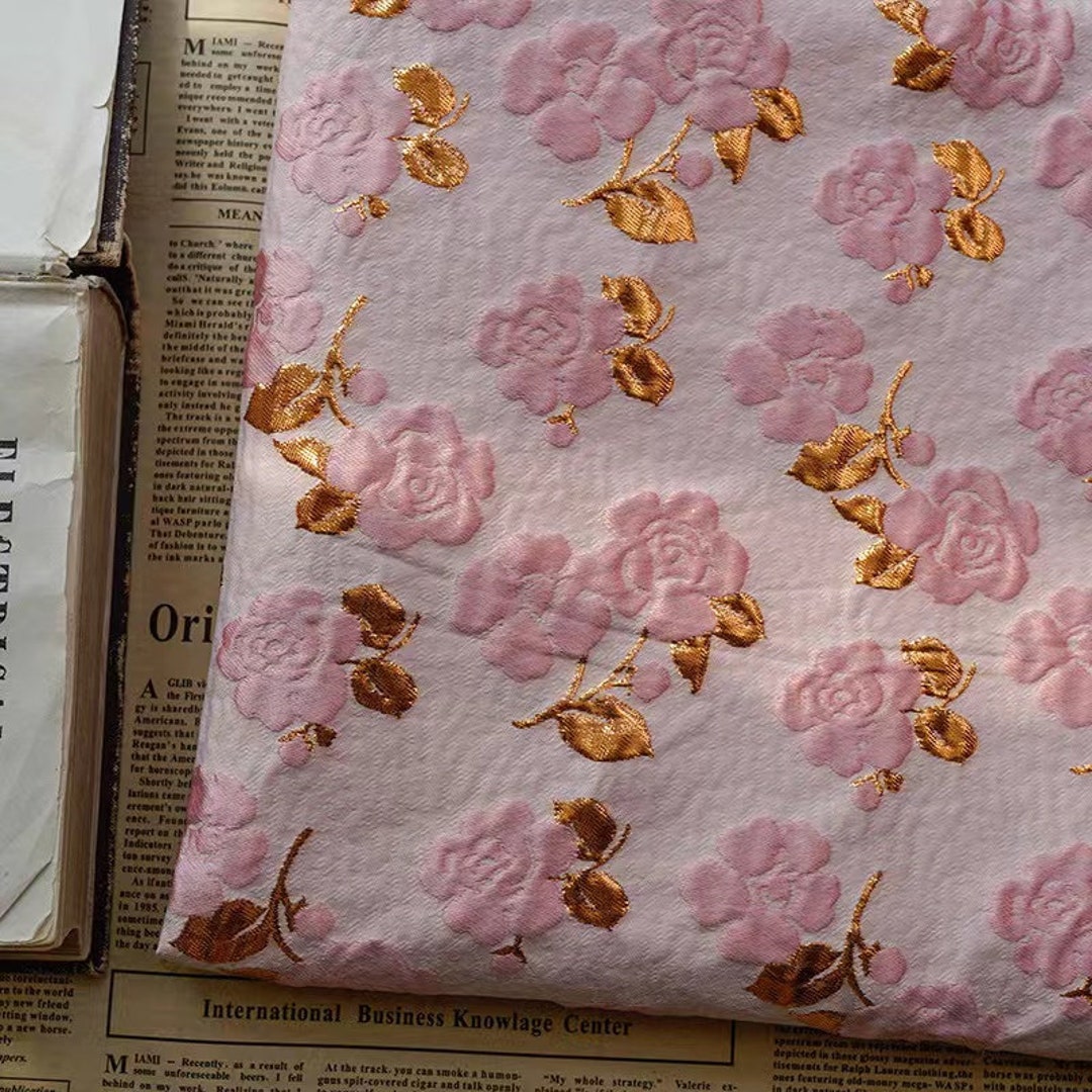 Pink Rose Cotton Fabric,floral Quilt Fabric,japanese Fabric,designer ...