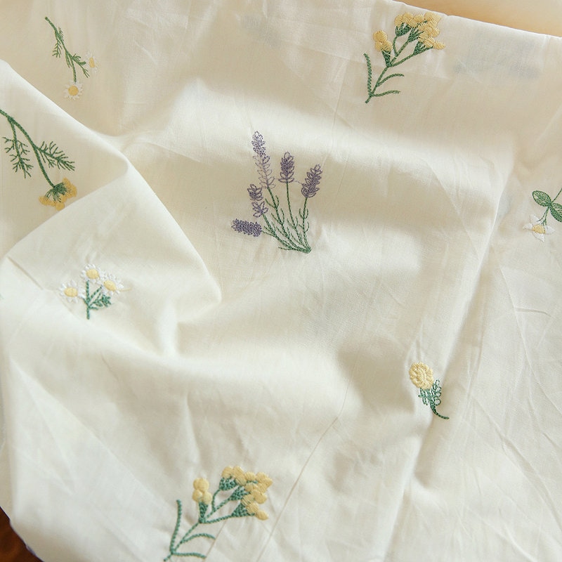 Embroidered Fabric - Etsy